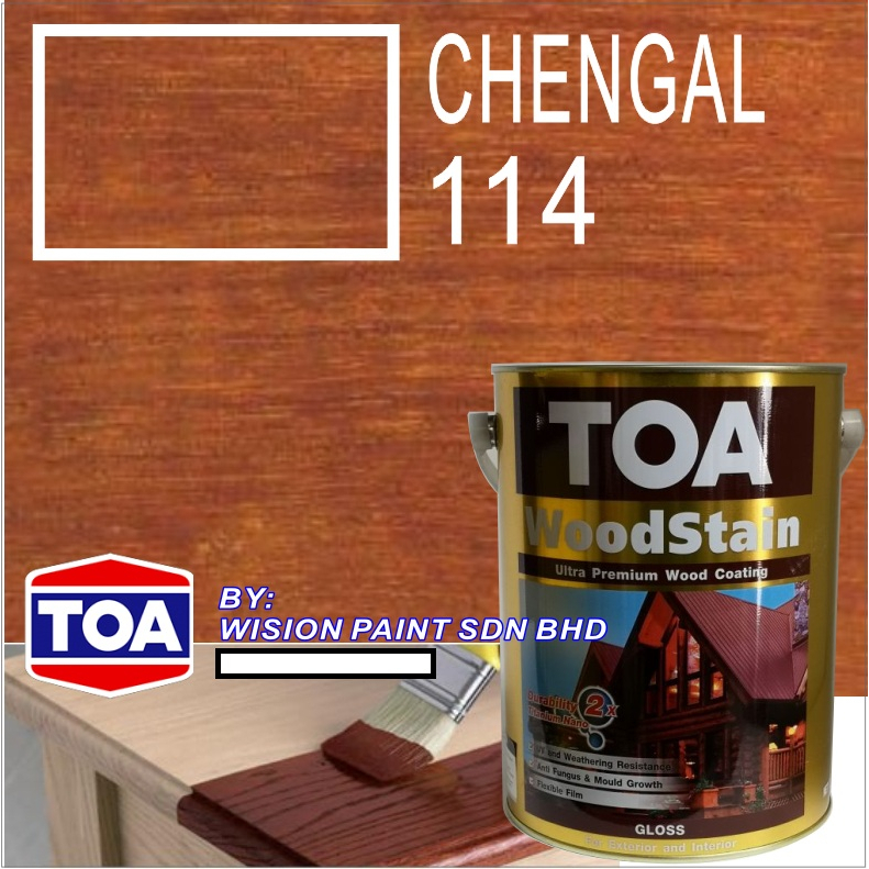 ( GLOSS ) TOA Woodstain Paint ( 1L ) VARNISH Interior & Exterior Wood ...