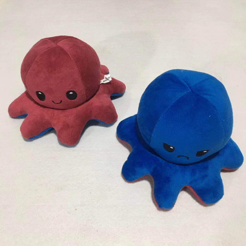 Flip Octopus Doll Patung Sotong Reversible Octopus Doll TIKTOK ...
