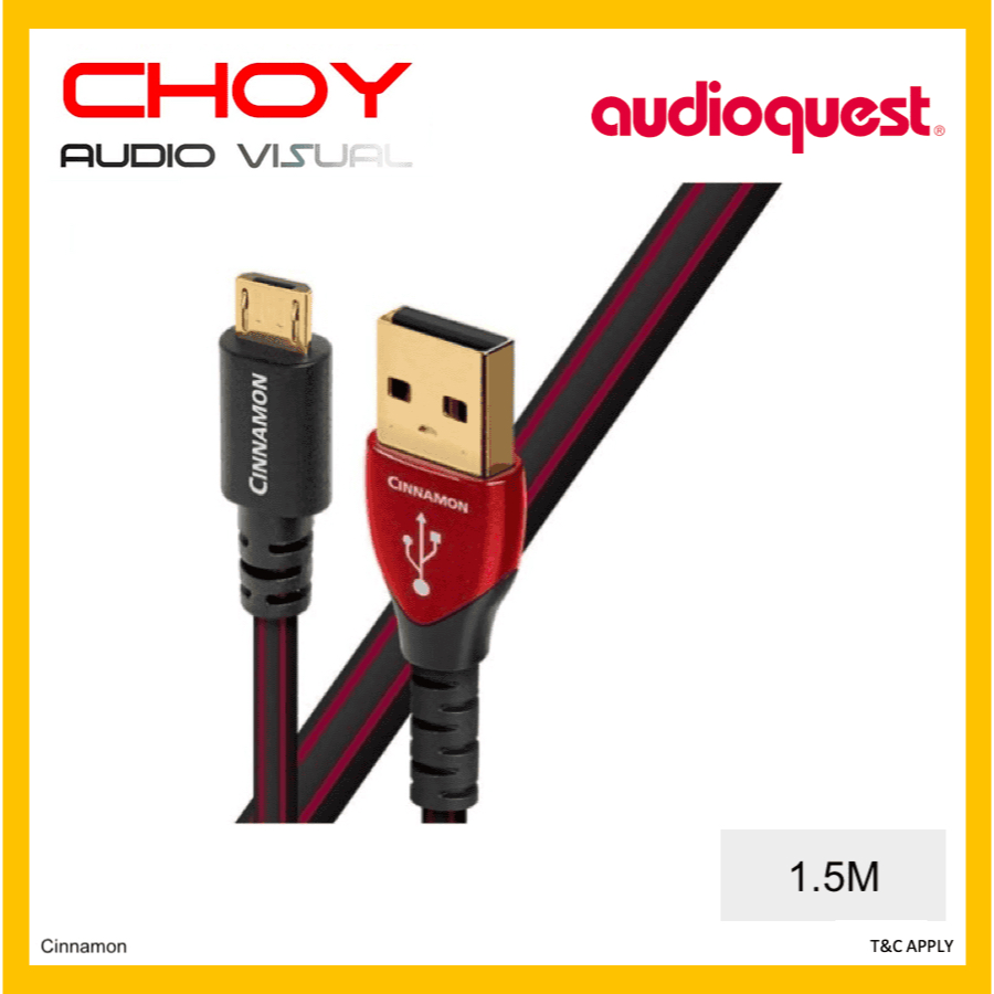 Audioquest Cinnamon A Plug To Micro Plug USB 2.0 Cable (1.5 Meter ...