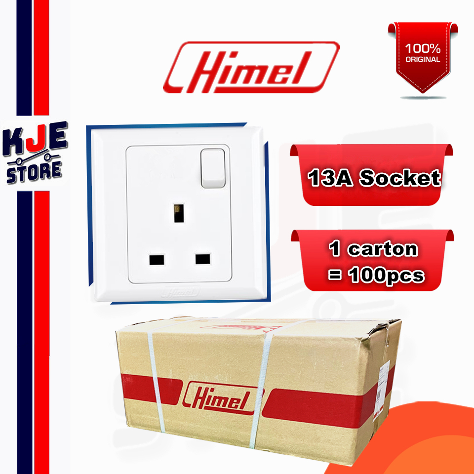 HIMEL Switch 13A Socket - 1Carton = 100pcs - 13A 1G Switch Socket ...
