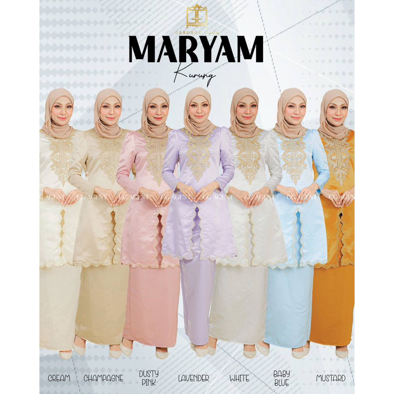 BAJU RAYA 2023 MARYAM KURUNG EXCLUSIVE SATIN chat dulu | Shopee Malaysia
