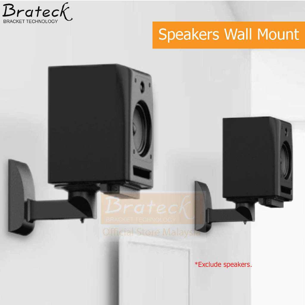 Universal Bookshelf Satellite Speakers Wall Mount Amplified Surround ...