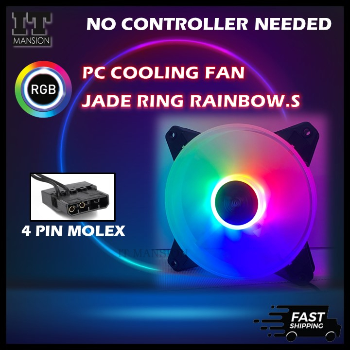 RGB PC case fan 4 pin 120mm Cooling fans Gaming Computer LED Cooler ...