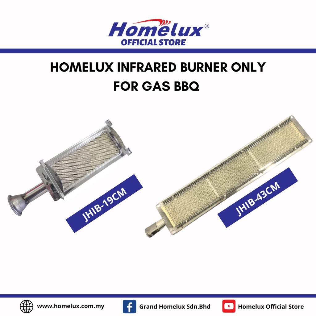 HOMELUX 1Pcs INFRA RED BURNER ONLY FOR GAS BBQ/INFRA RED BURNER UNTUK ...