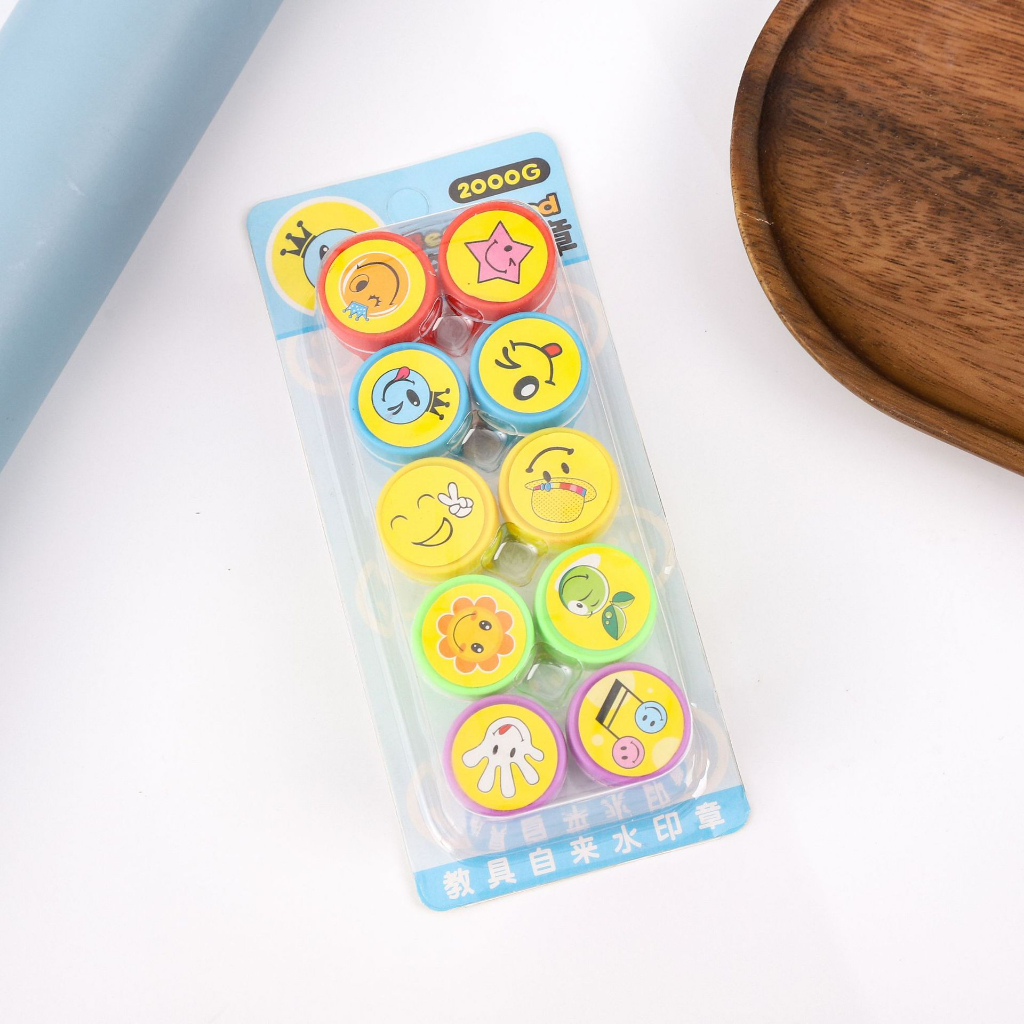 TB 💥Washable Kids Reward Stamp💥 Cartoon Stamp Cop Kanak-kanak Cop Guru ...