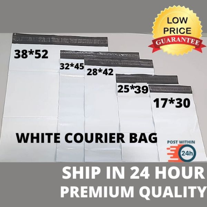 White Courier Bag Parcel Bag (NO POCKET) Packaging Plastic Bag Parcel ...