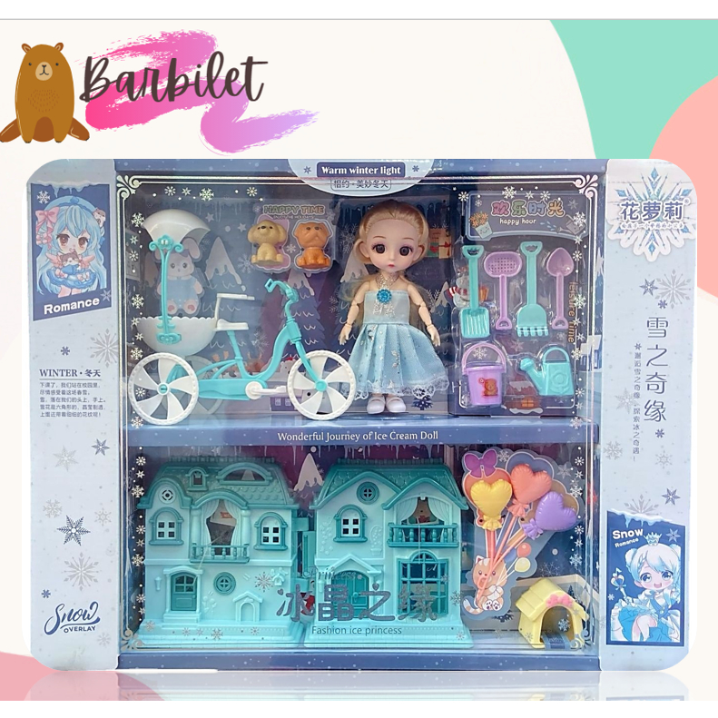 Ice Princess Mini Doll House with Accessories for Children Gift Toys ...