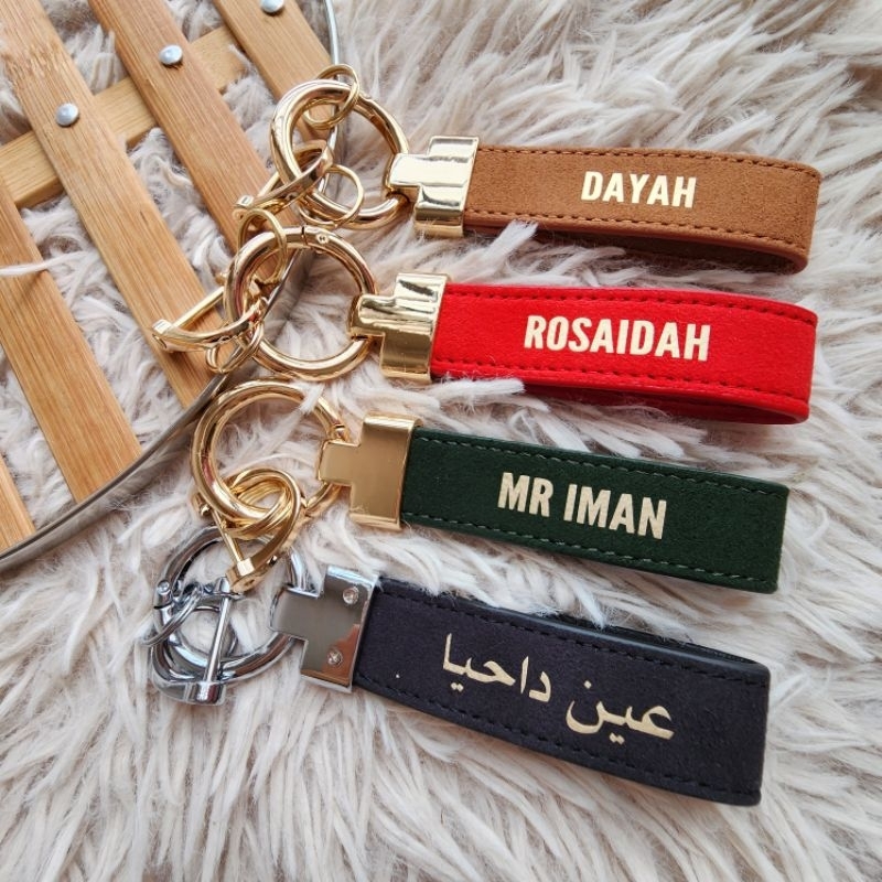 Custom Keychain Name Personalised Gift Leather Keychain Personalized ...
