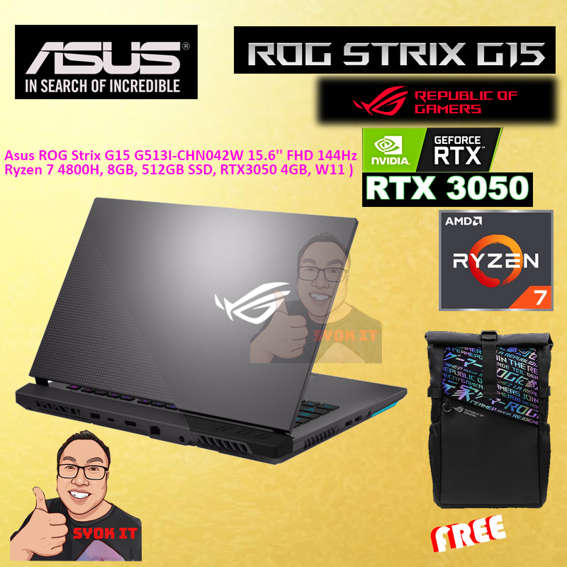 Laptop Gaming ASUS ROG Strix G 15 G513I-CHN042W / G513I-EHN051W R7 ...
