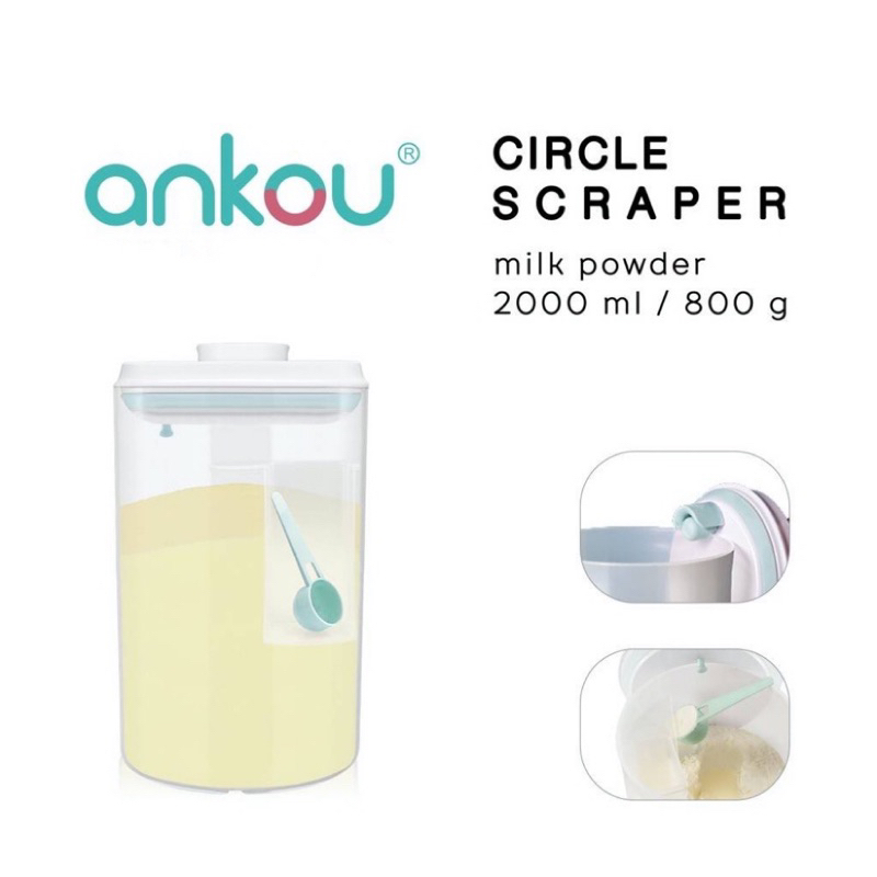 ANKOU AIR TIGHT MILK POWDER CONTAINER (CIRCLE/ SCRAPER ) | Shopee Malaysia
