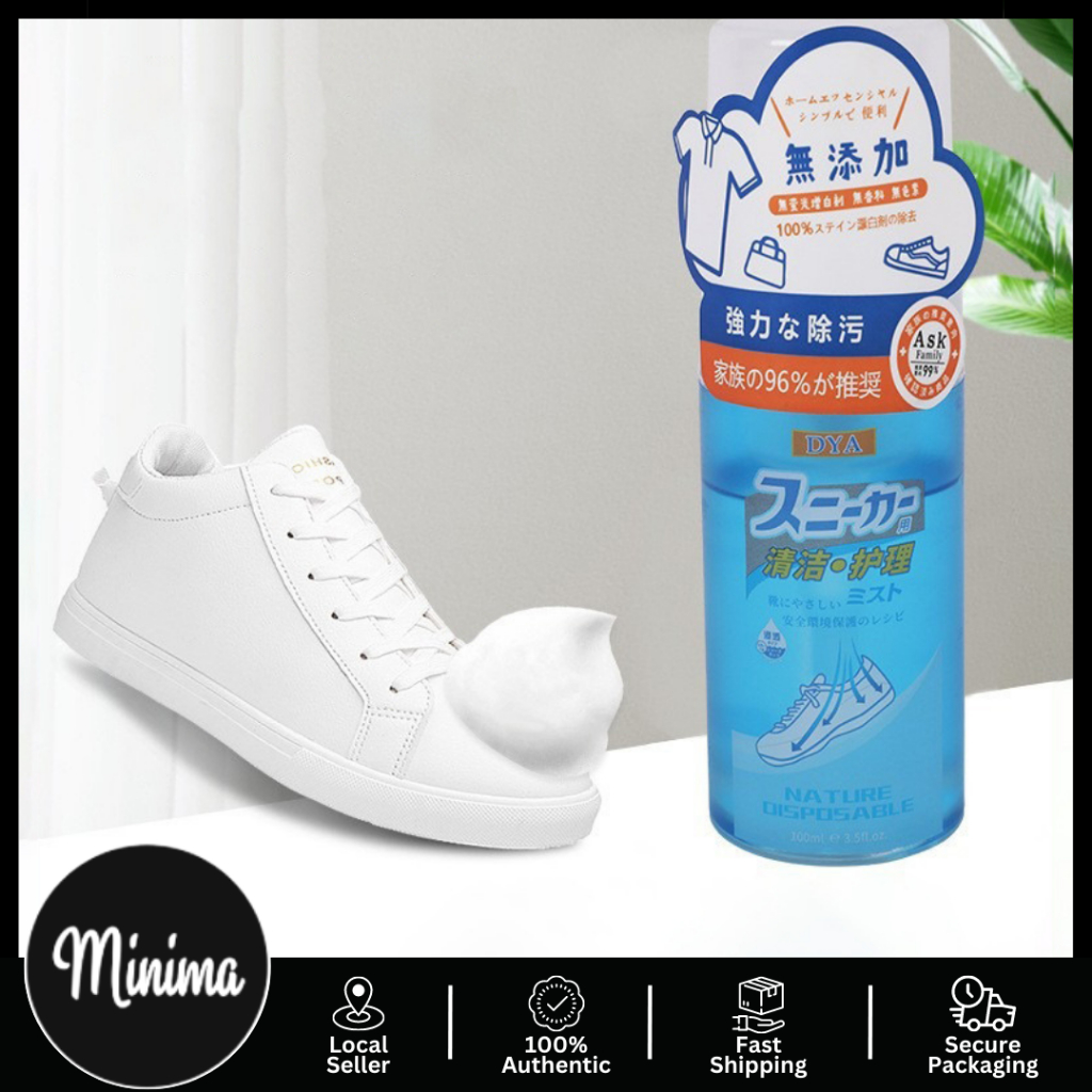 DYA White Shoe Foam Cleaner Dry Sports Shoes Sneakers mousse PEMBERSIH ...