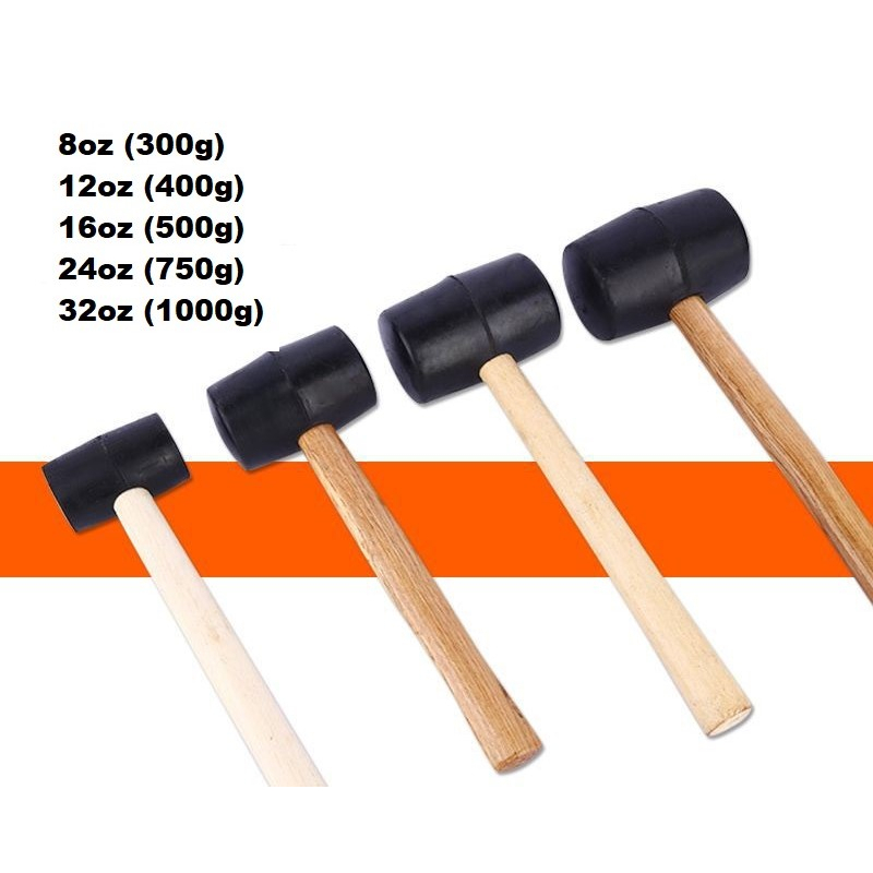 Wood Handle Rubber Mallet Hammer / Hammer Getah 木柄胶槌锤 | Shopee Malaysia