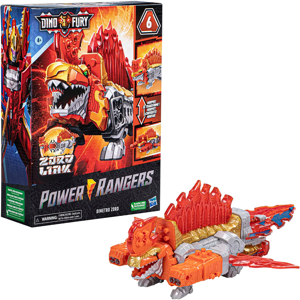 Hasbro Power Rangers Dino Fury Dimetro Zord Morphing Dino Robot Zord ...