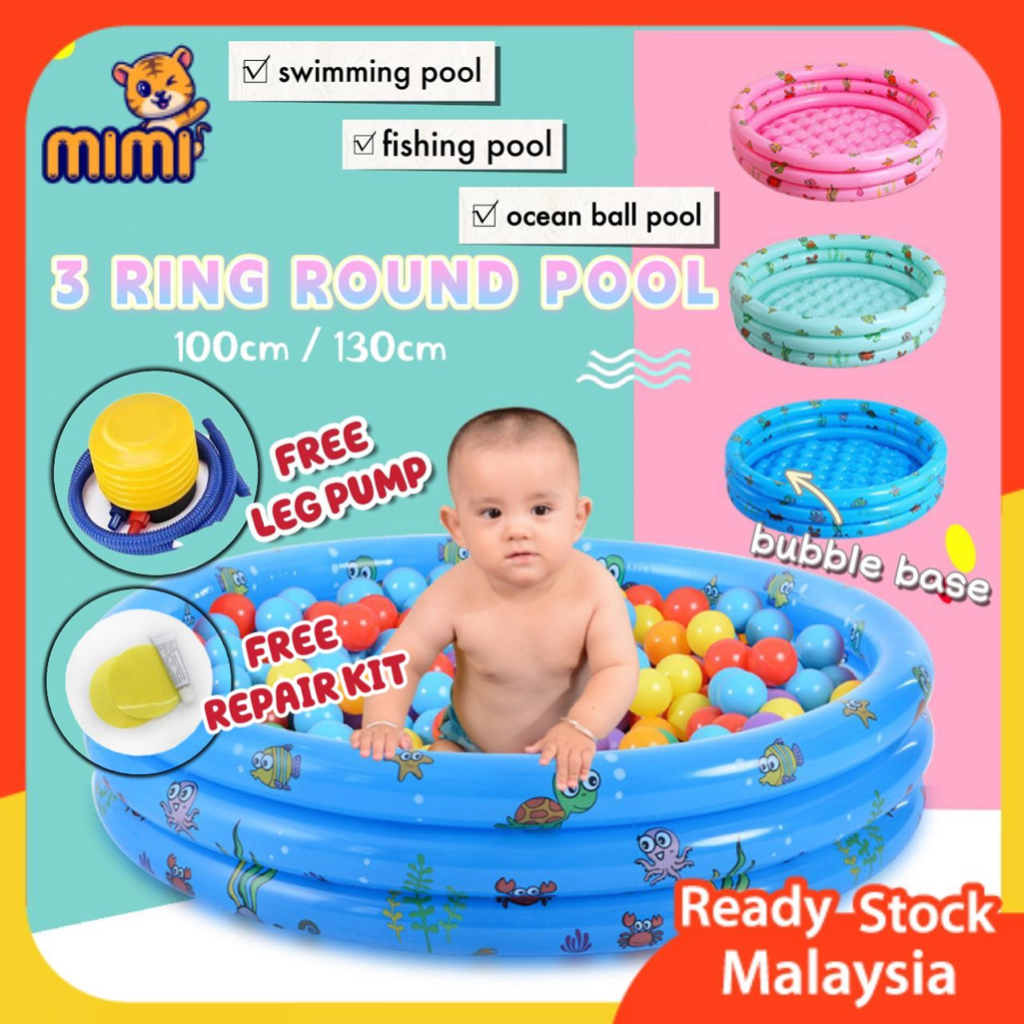 MiMi 3Ring Round Pool Fishing Pool Swimming Pool Kids Pool Baby Ocean ...