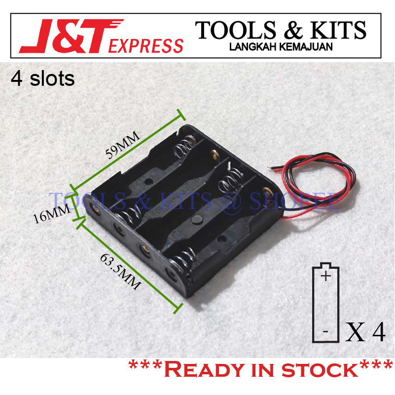 Double A Battery Slot AA Battery Holder 1/2/3/4/5/6/8 Slots Output 1.5V ...