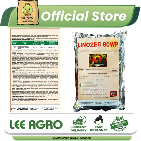 1KG LINOZEB 80WP[RACUN KULAT]/Mancozeb 80.0% w/w WP/HAWAR/REPUT BUAH ...
