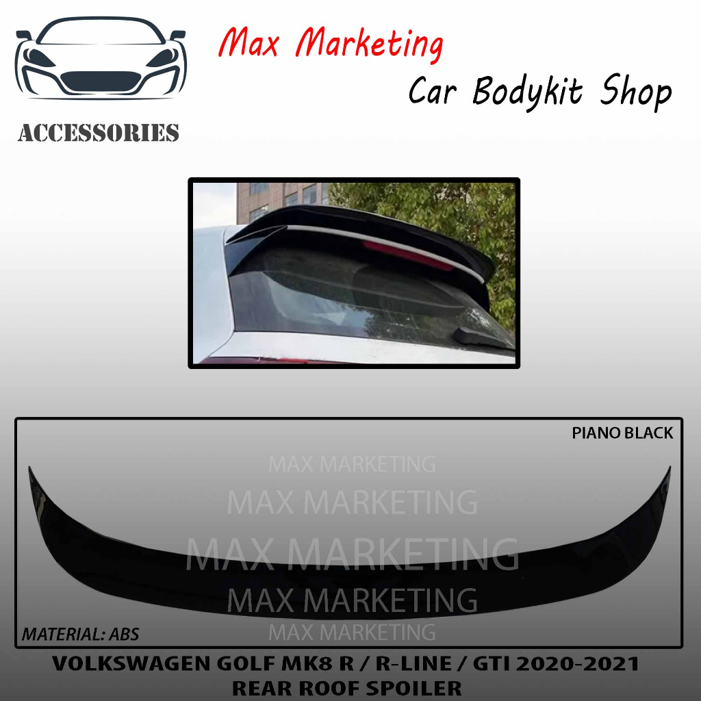 VOLKSWAGEN GOLF 8 MK8 R/R LINE/GTI 2020-2021 SMALL REAR ROOF SPOILER ...