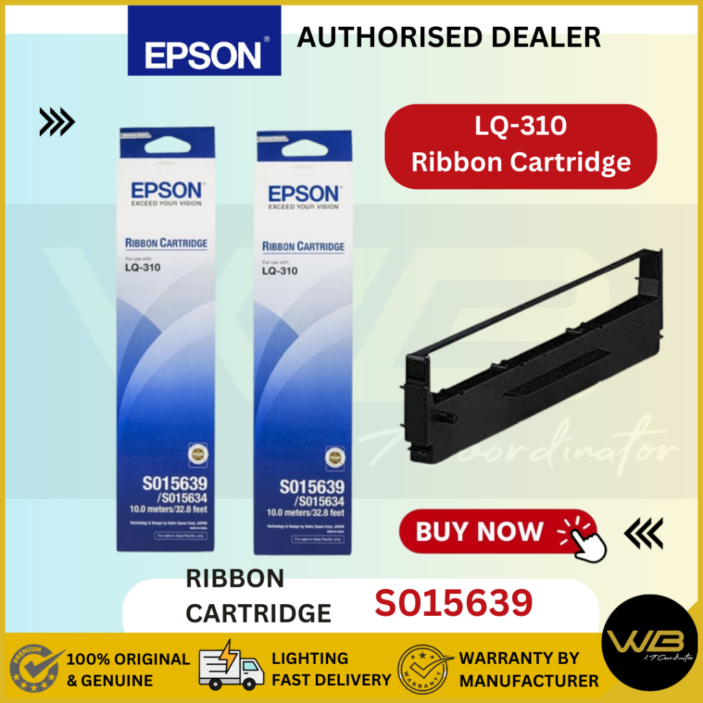 GENUINE EPSON ORIGINAL LQ310 / LQ-310 RIBBON CARTRIDGE READY STOCK ...