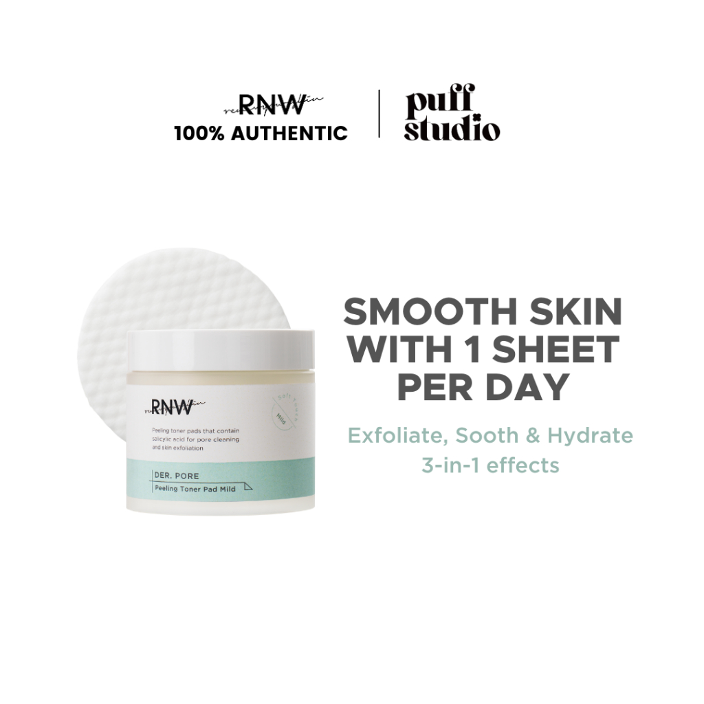 RNW DER. PORE Peeling Toner Pad Mild (60sheet-140ml) | Shopee Malaysia