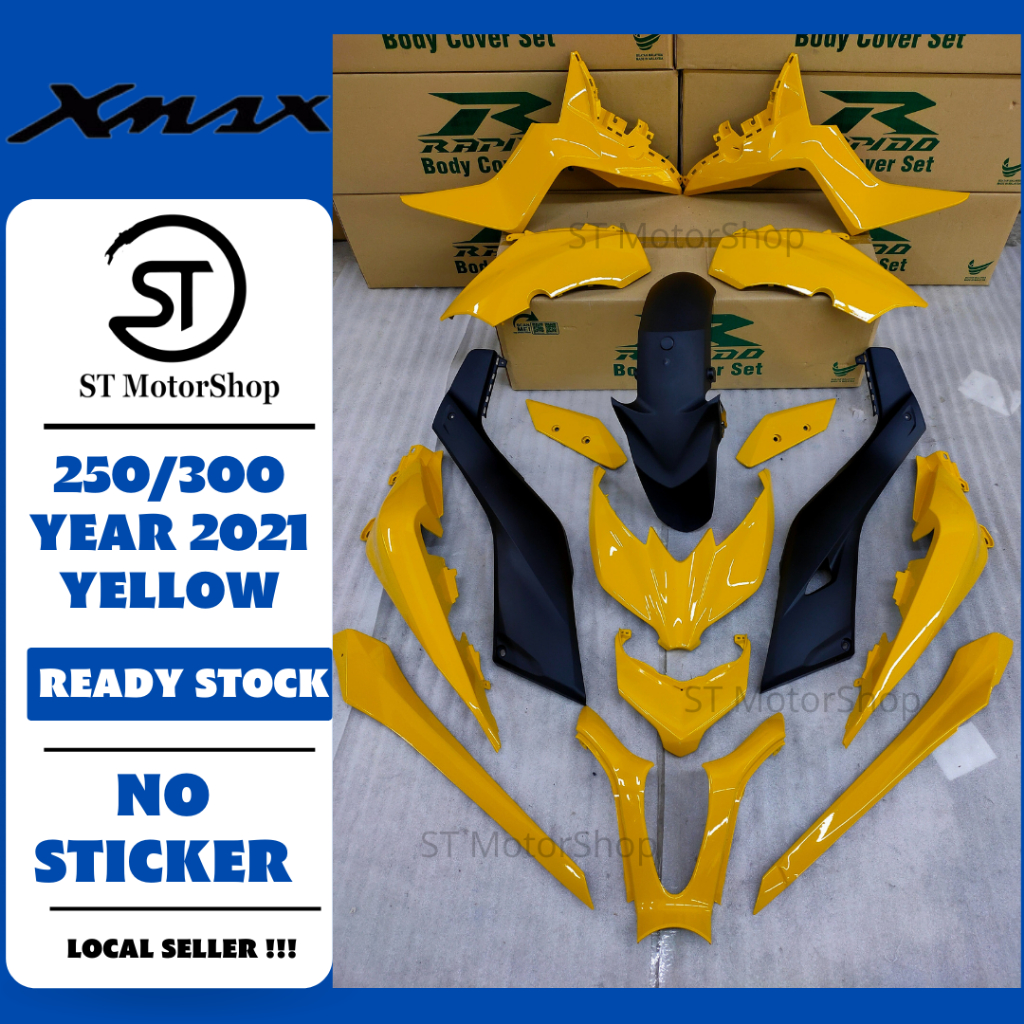 YAMAHA X-MAX XMAX 250/300 YEAR 2021 YELLOW COVER SET (NO STICKER ...