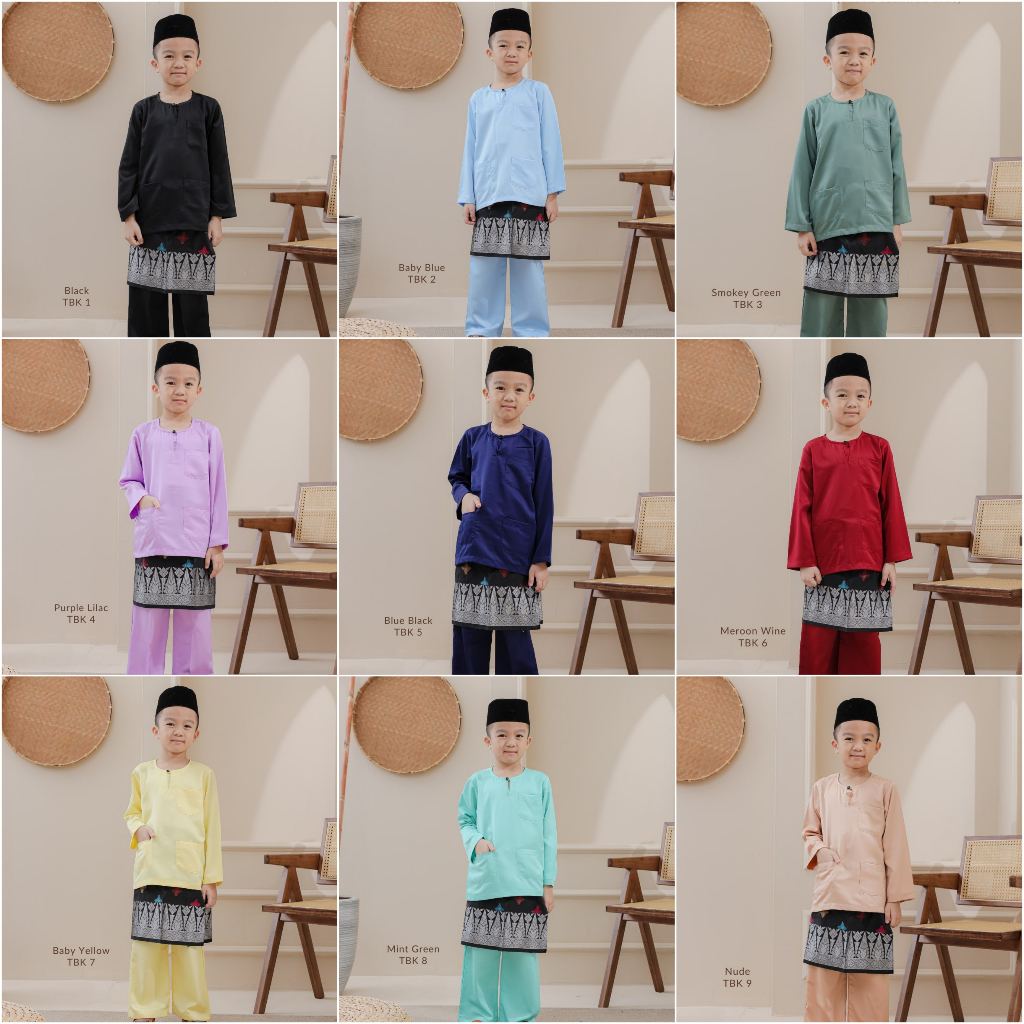 BAJU MELAYU DARMA KIDS BABY BUDAK KANAK-KANAK LELAKI RAYA LEHER TELUK ...