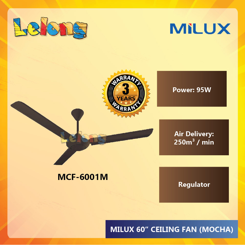 [BUY 1 FREE 1] MILUX 60" 3 BLADES REGULATOR CEILING FAN MCF-6001M ...