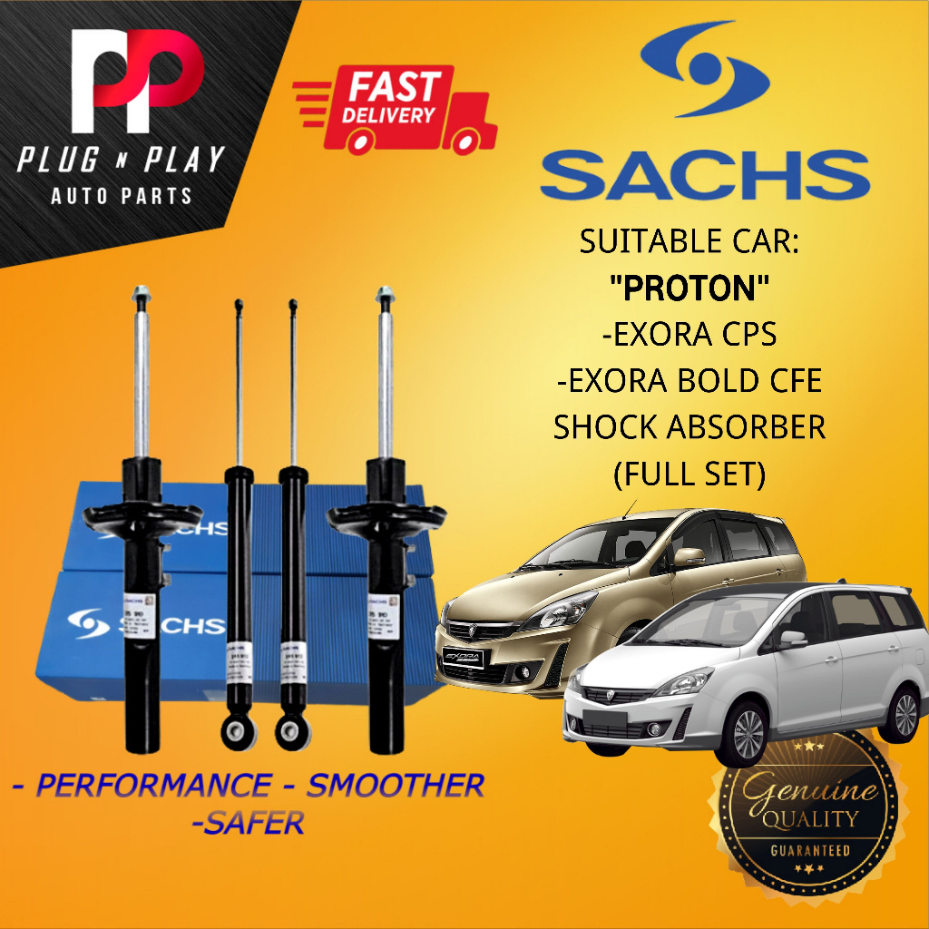 SACHS PROTON EXORA CPS / EXORA BOLD CFE STOCK ABSORBER FRONT & REAR ...