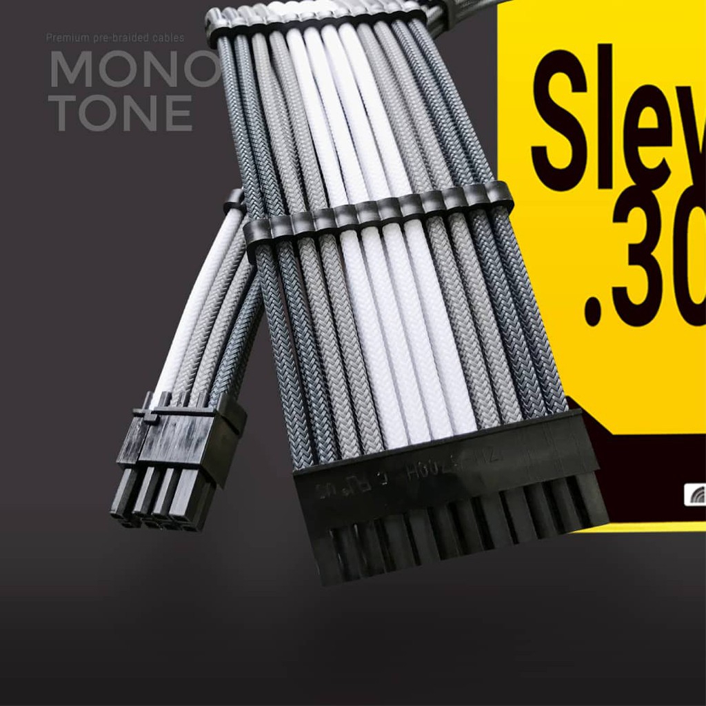 Aigo SLEV.30 Premium Pre-Braided PSU Sleeved Extension Cables Kit (30cm ...