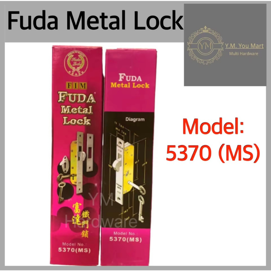 Fuda 5370(MS) Metal Lock Single Mortise Grill Door Hook Lock 5370 ...
