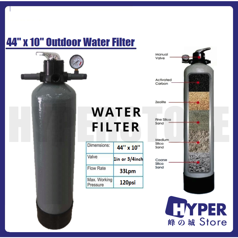 44'' x 10'' Outdoor Fibre Water Filter / Water Master Sand Filter ...