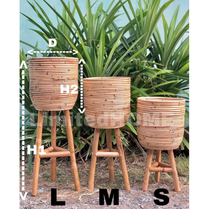 READY STOCK_RATTAN PLAN POT(PASU ROTAN) | Shopee Malaysia
