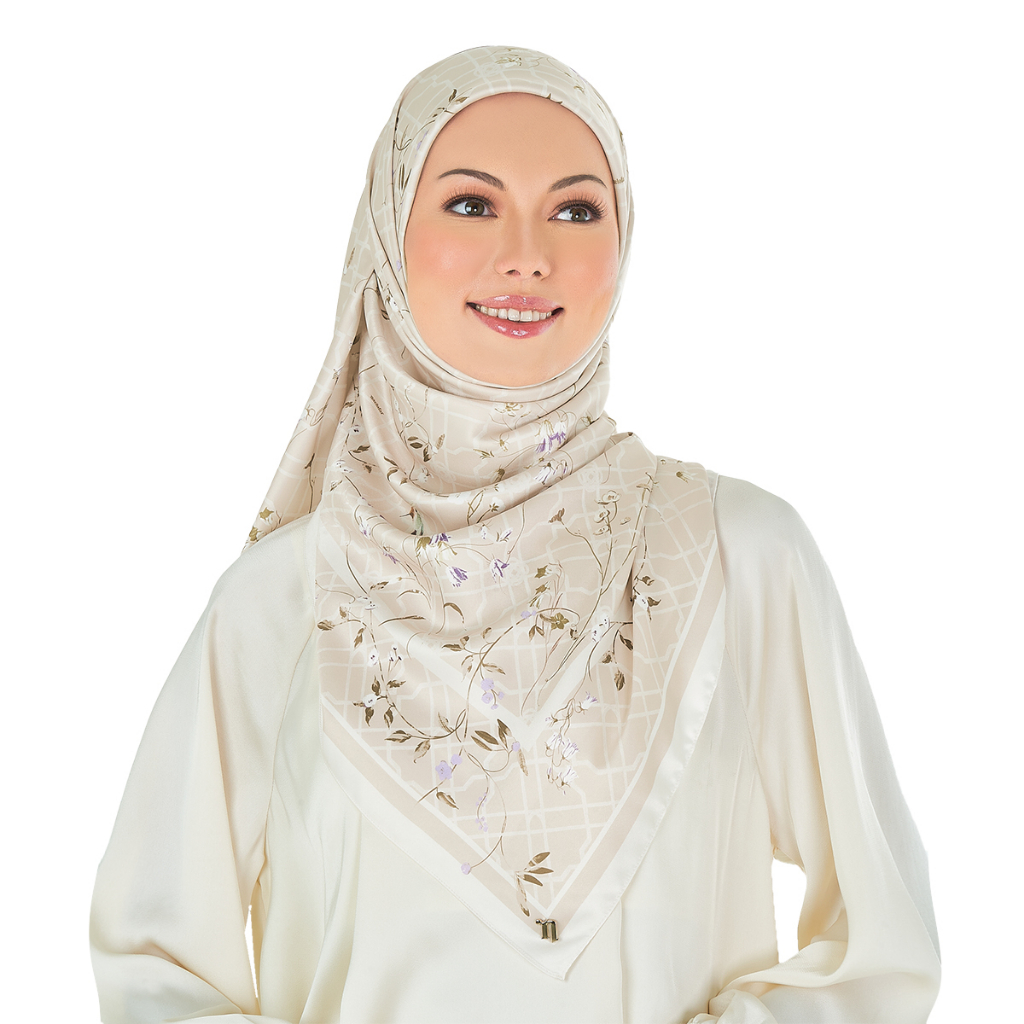 naelofar Bamboo Trellis Satin Square | Shopee Malaysia