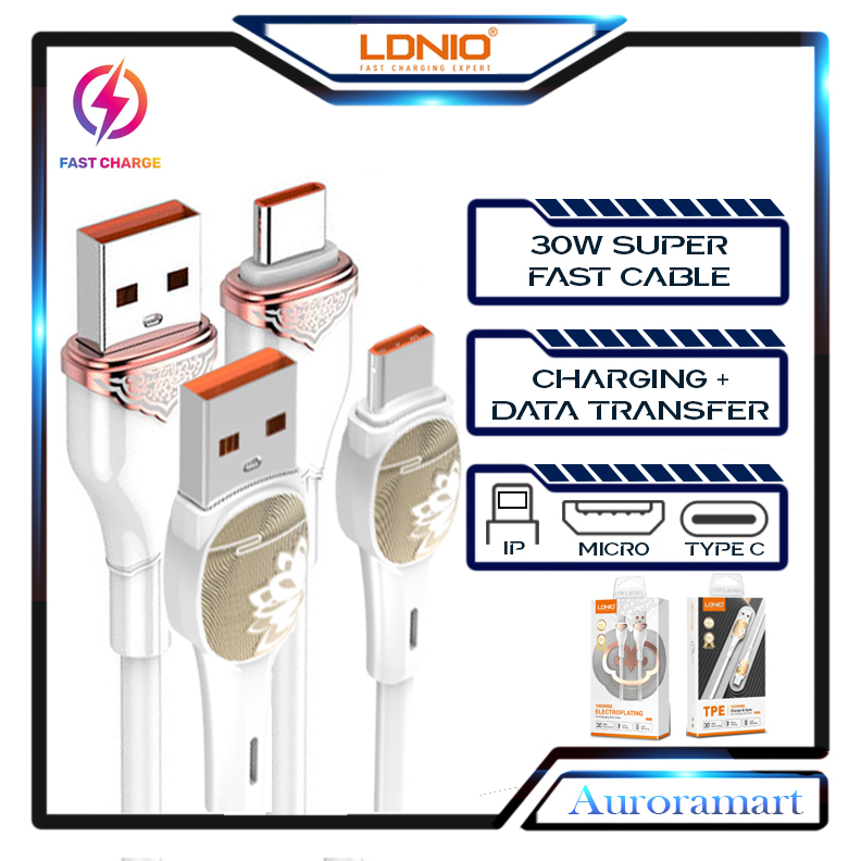 Original Ldnio Usb Data Cable Micro Type ClP30W Fast Charging Cables 1M ...