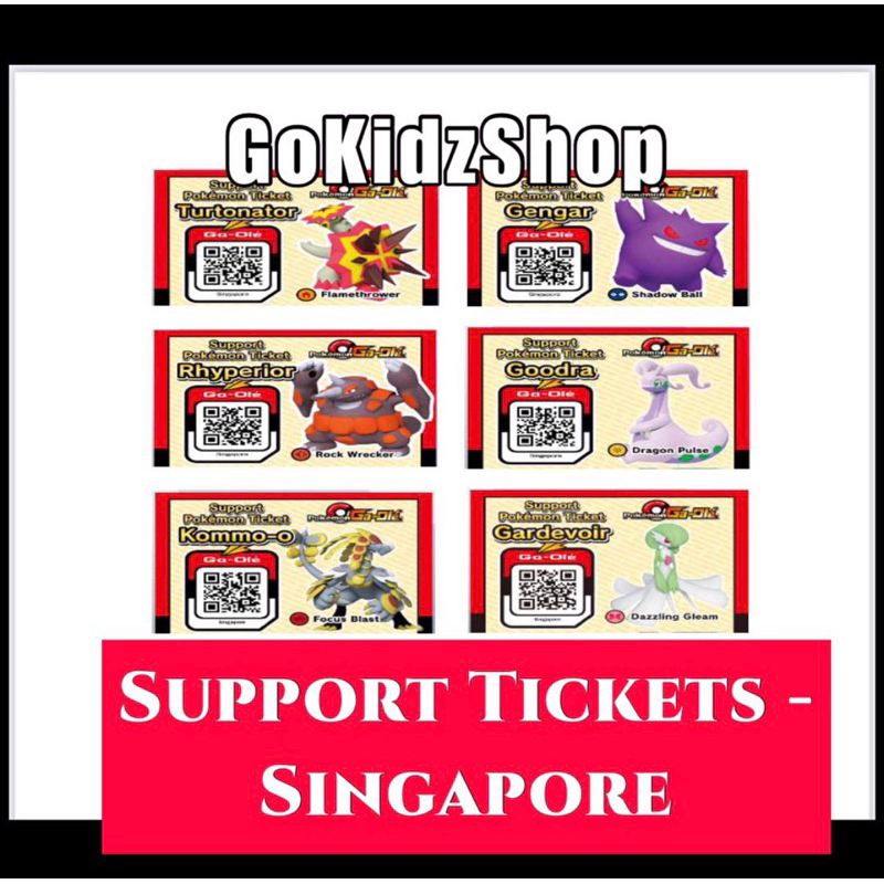 Pokémon Gaole Support Ticket - 6pcs @ RM6 (Singapore ) | Shopee Malaysia