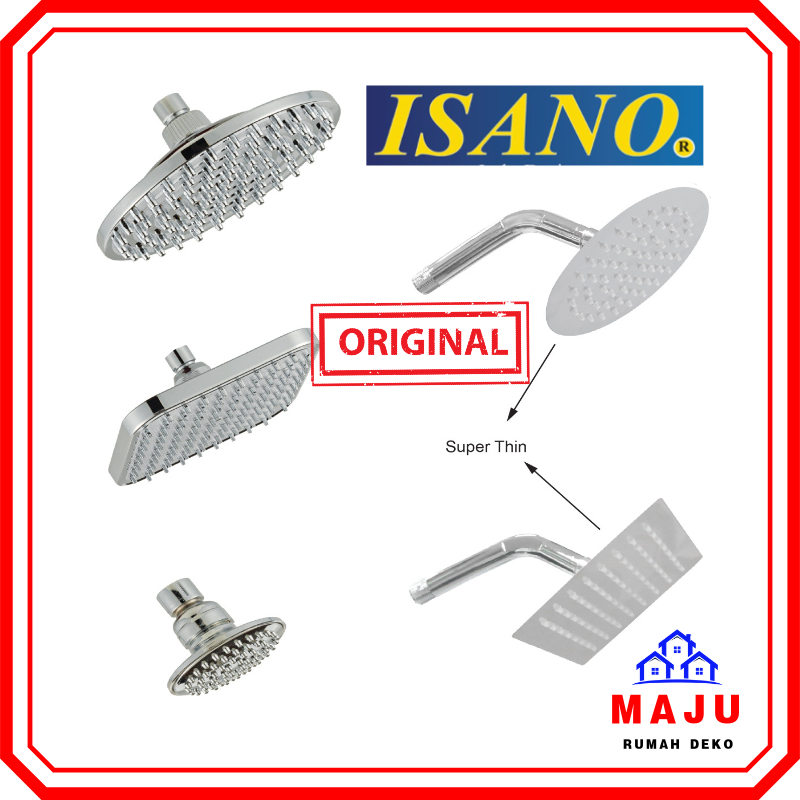 MAJU Heavy Duty Shower Head ISANO Stainless Steel with ABS Chrome Arm ...
