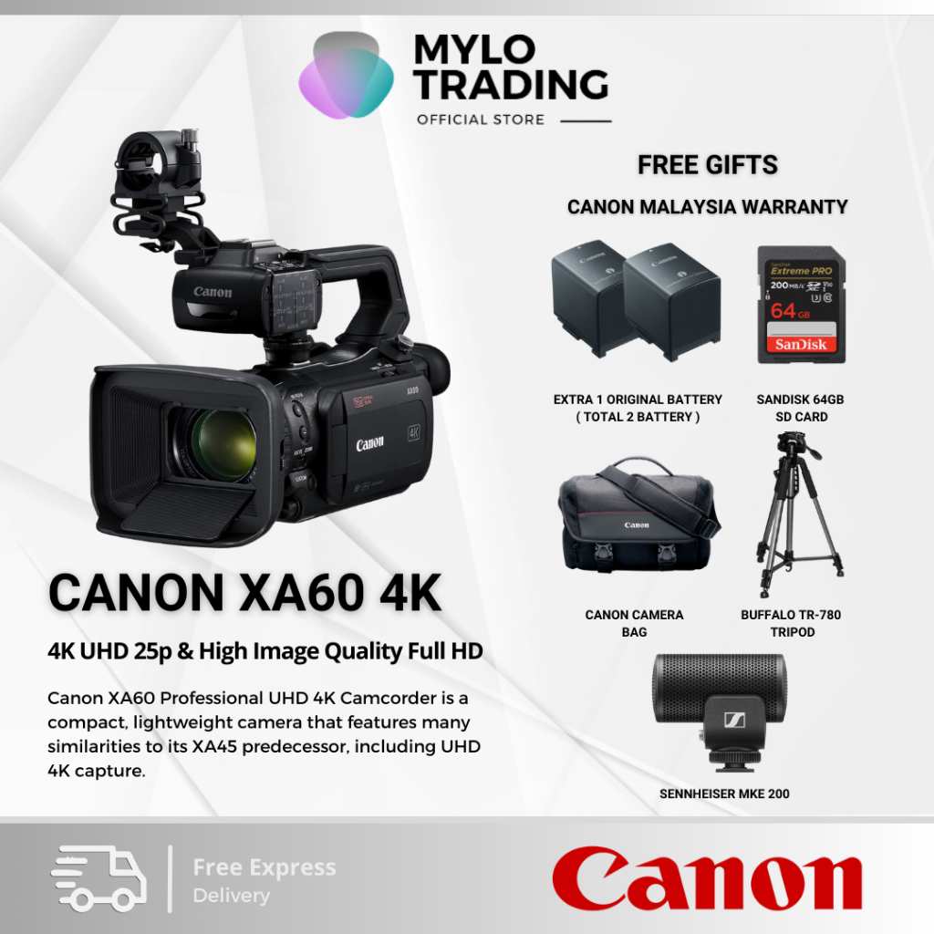 Canon XA60 XA65 XA70 XA75 XA40 XA45 UHD 4k Camcorder | Shopee Malaysia