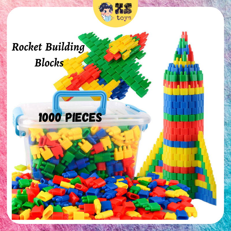 (FREE Box) 1000pcs Rocket Bullet Building Blocks House Character ...