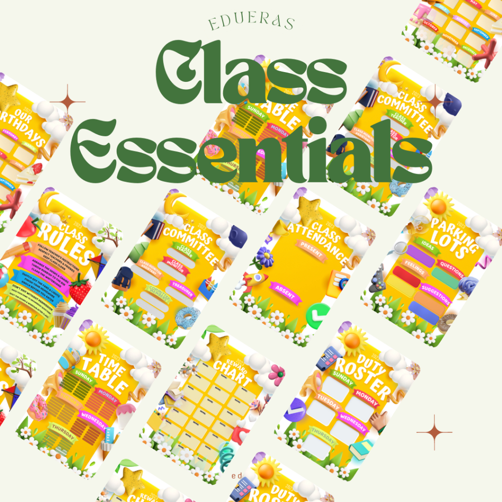 Modern Poster Style Classroom Essentials 21st Century (Jadual Kelas ...
