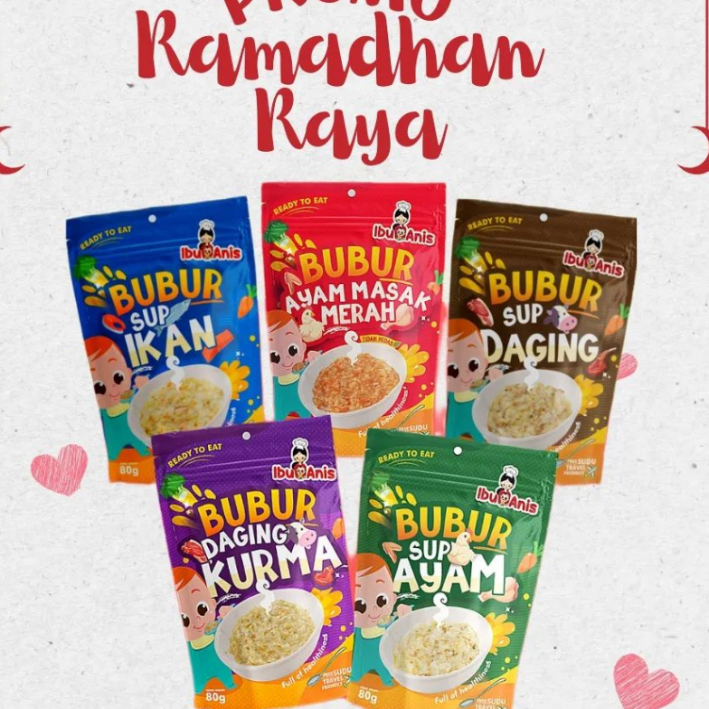 Bubur RTE by Ibu Anis Baby Porridge Instant Complete Meal | Shopee Malaysia