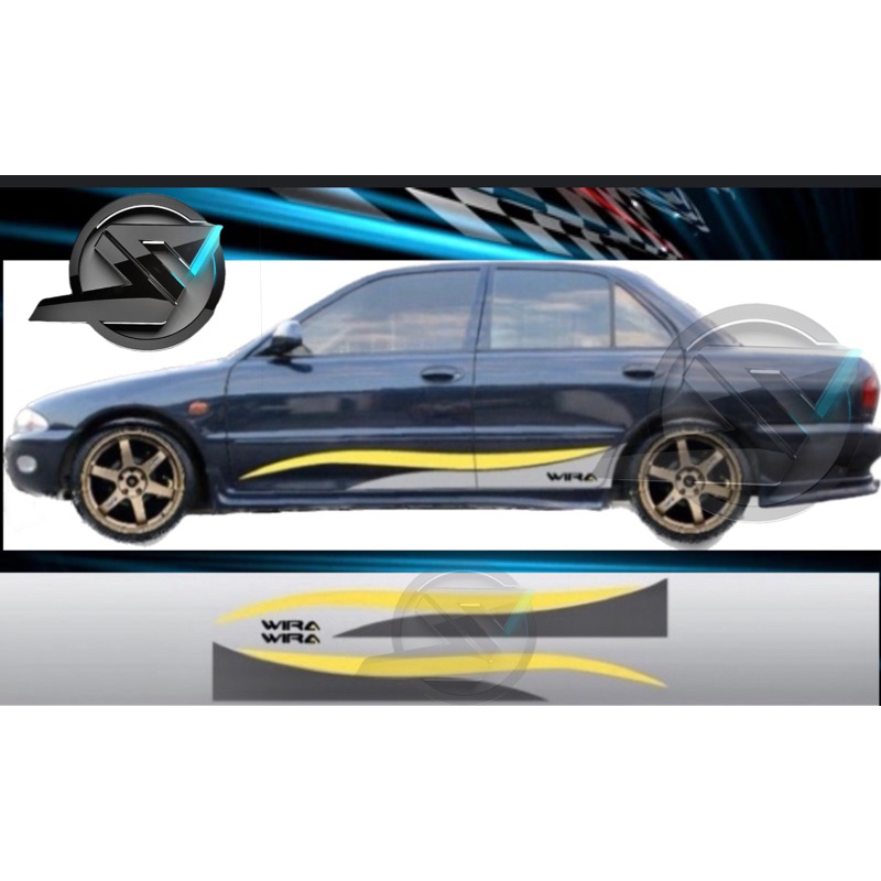 (Ready Stock) S680# Proton Wira Car Side Body Sticker | Shopee Malaysia