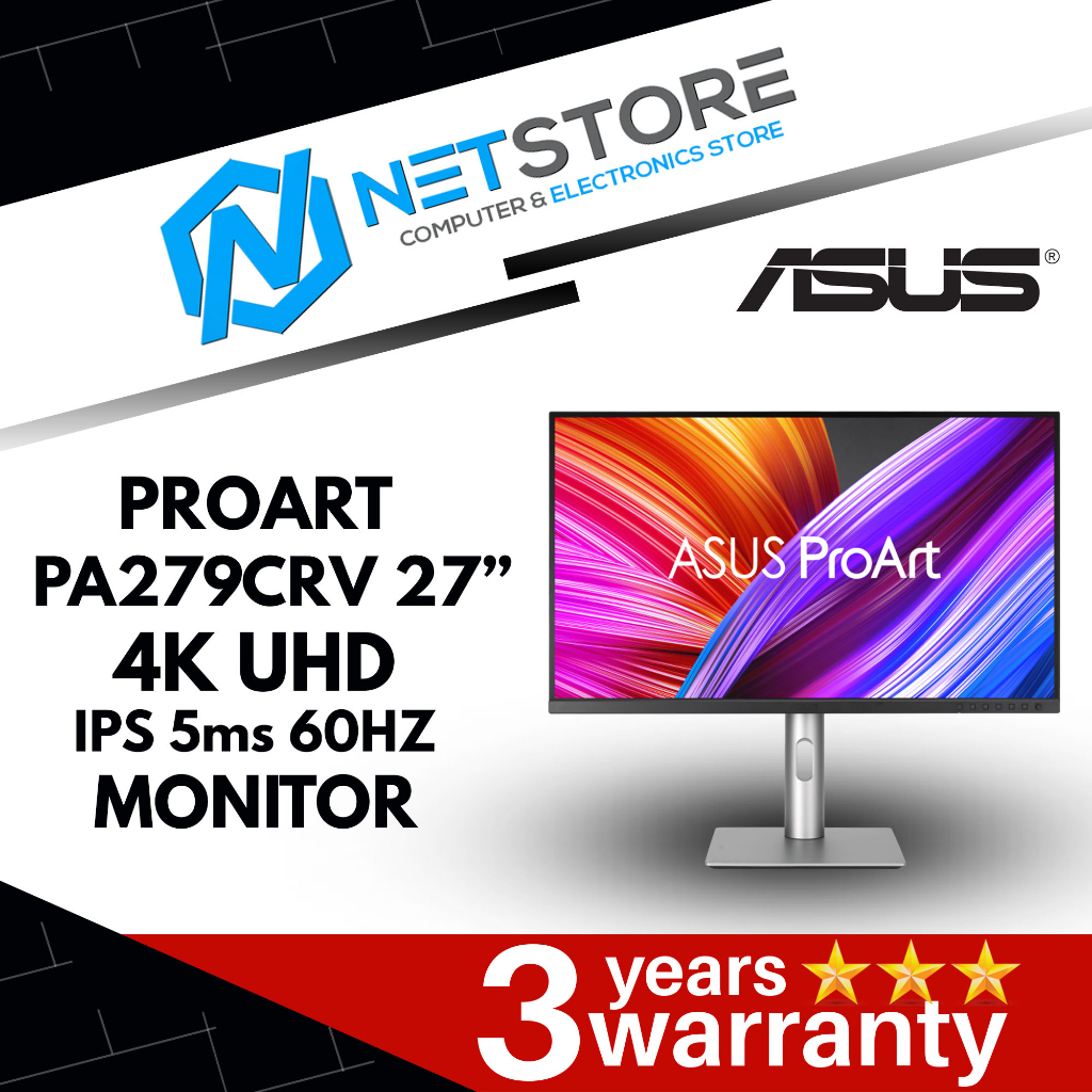 ASUS PROART DISPLAY PA279CRV 27”4K UHD IPS 5ms 60Hz MONITOR | Shopee Malaysia