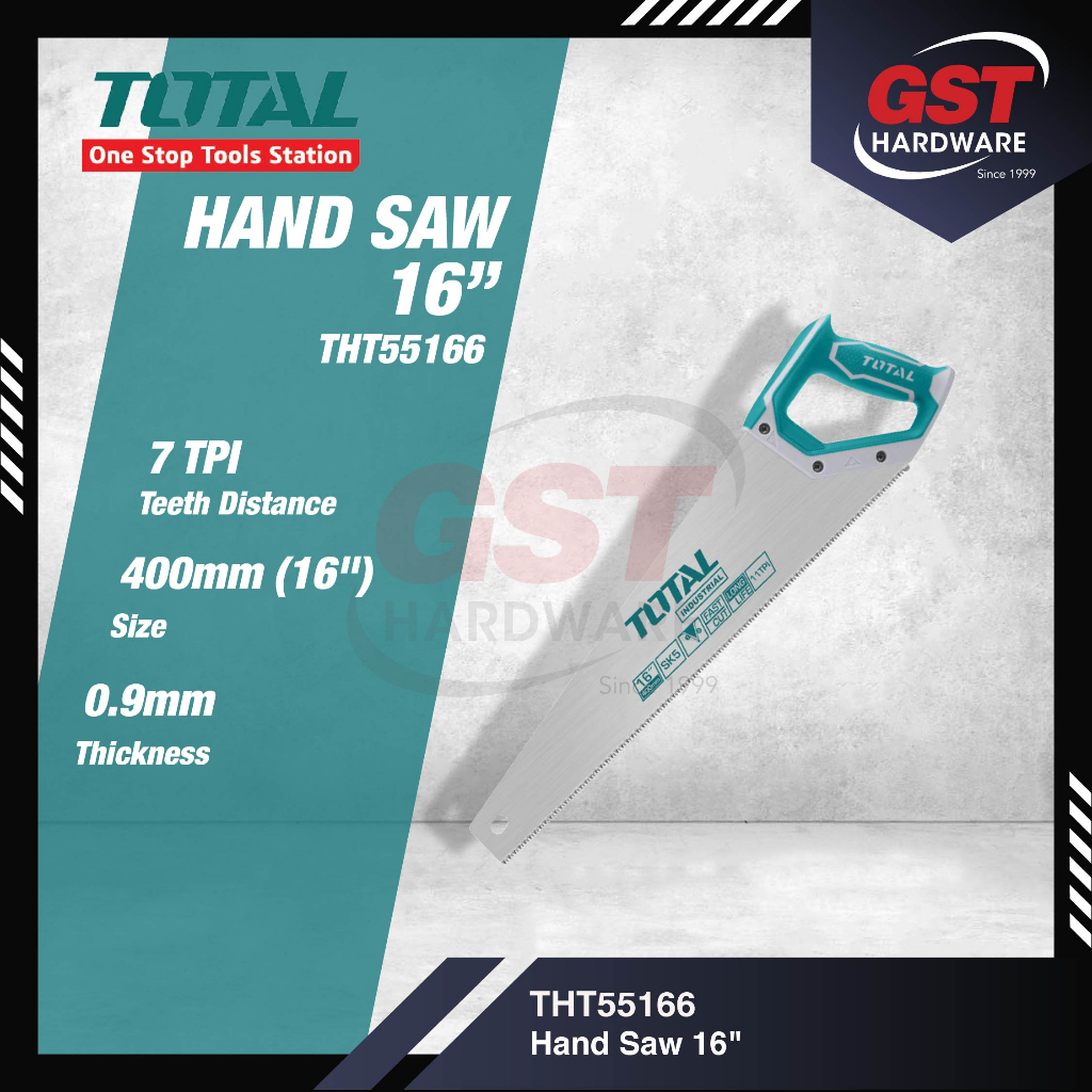 Total Hand Saw Wood 16" Gergaji Kayu Tangan Potong Kayu Gergaji Papan ...
