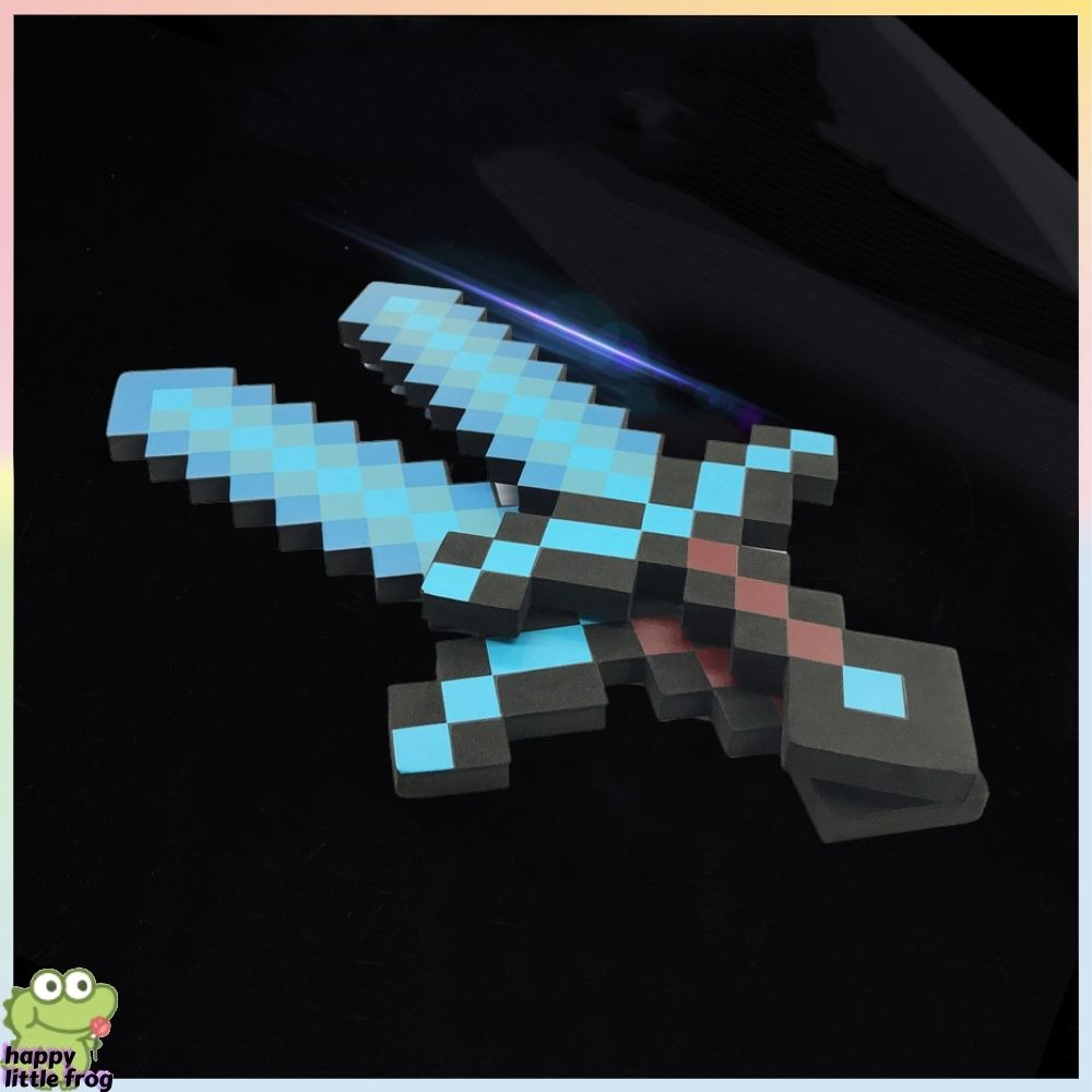 My world minecraft game peripheral diamond sword pickaxe ax toy model ...