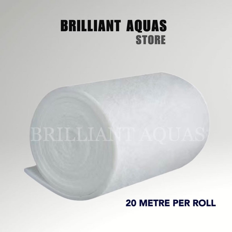 White Filter Sponge Roll For Fish Pond Cleaning 20 meter x 1 meter ...