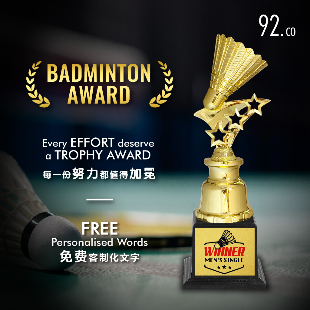[Badminton Trophy] Badminton Trophy Award/ Sport Trophy. Piala Murah ...