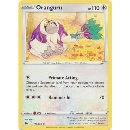 Oranguru / 119/159 / Rare / Crown Zenith Pokemon Trading Card Game PTCG ...