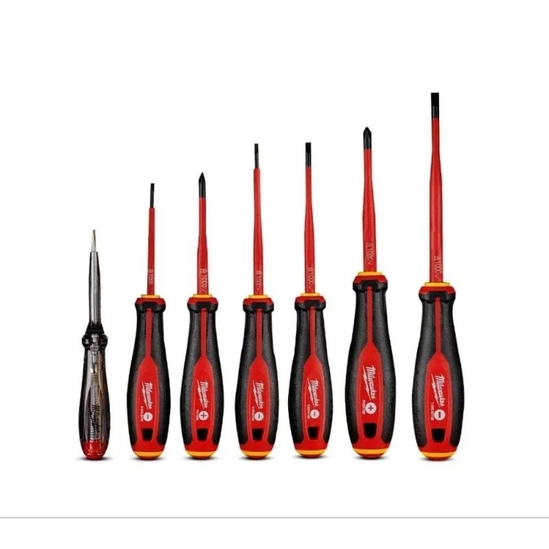 Milwaukee Tri-Lobe VDE 1000V Slim 7 Piece Screwdriver PH Set | Shopee Malaysia