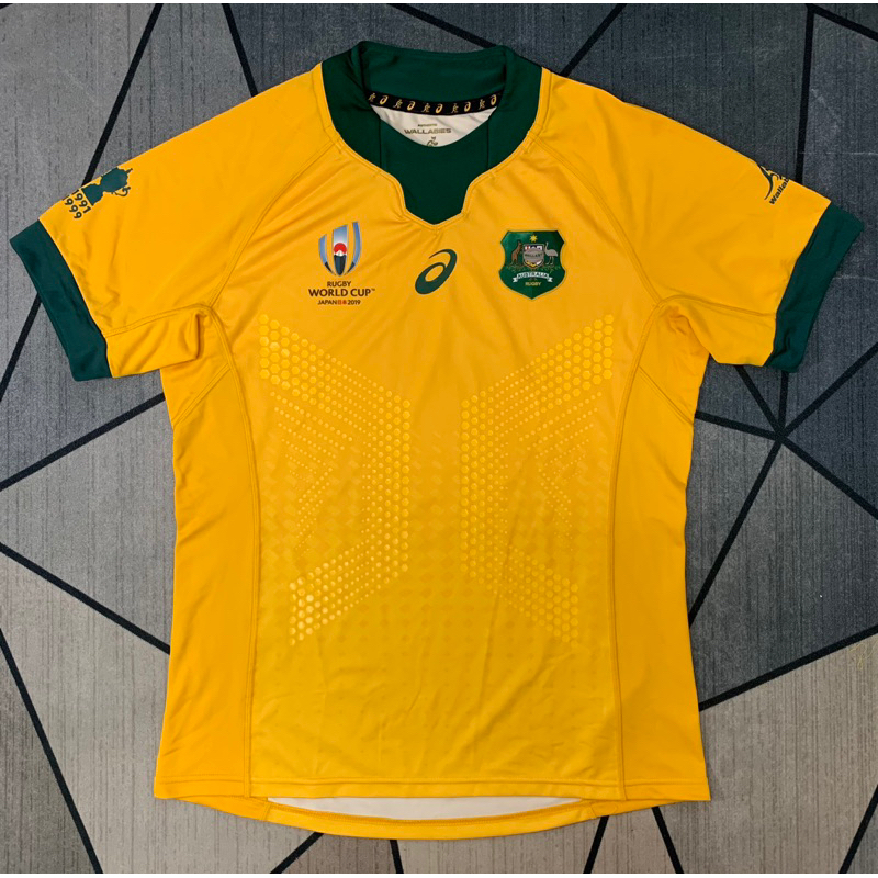 💯 % Original ASICS Wallabies Australia Home Rugby Jersey RWC19 | Shopee ...