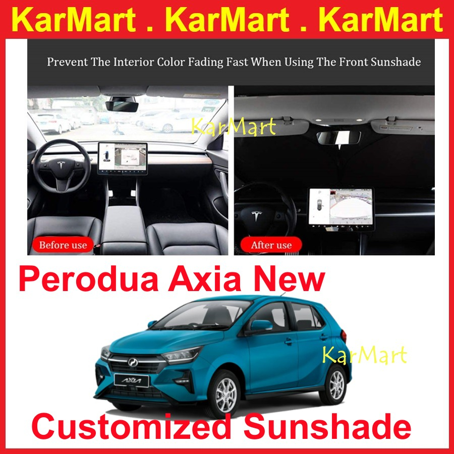 Car Front Windshield Sunshade Perodua Axia 2023 Custom Fit Car Window ...
