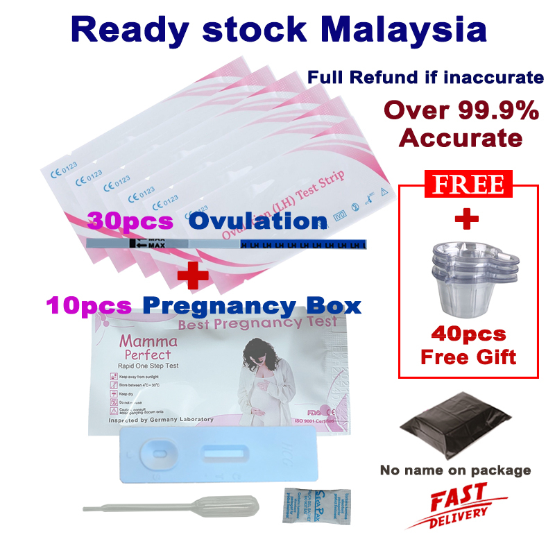 30pcs Ovulation Test Kit Strip OPK LH + 10pcs Pregnancy test Casette ...